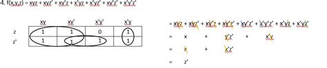Logic Simplify Boolean Expression Using K Map Fxyz Xyz Xyz