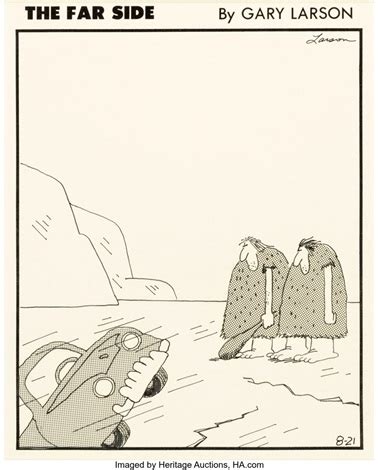 Gary Larson Far Side Daily Comic Strip Original Art Dated 8 21 1985 Chronicle Features 1985 By