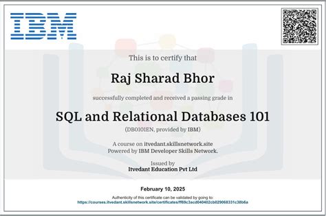 Sql Databasemanagement Relationaldatabases Sqlqueries Ibm Raj Bhor