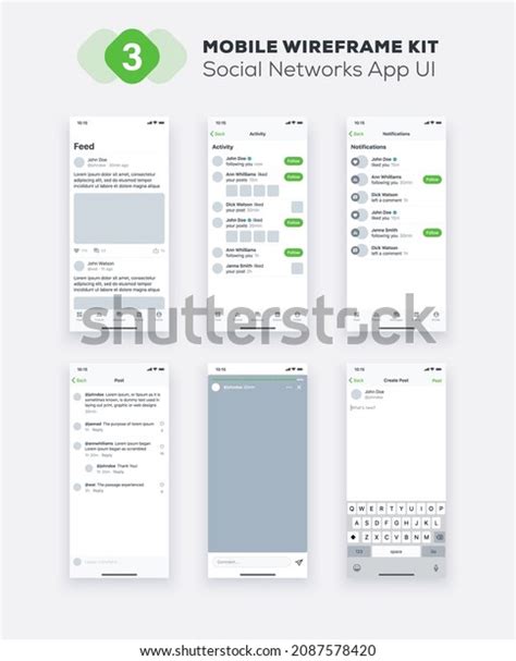 Mobile Application Design Ui Ux Gui Stock Vector Royalty Free 2087578420 Shutterstock