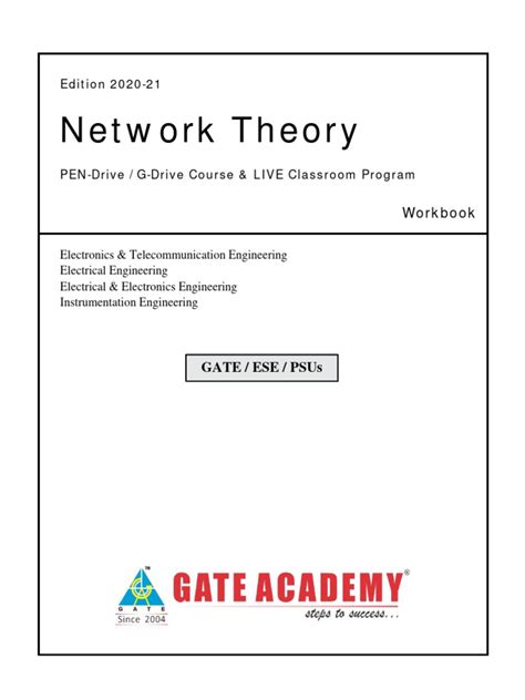 Gate Academy Workbook Network Pdf Electrical Network Network Analysis Electrical Circuits