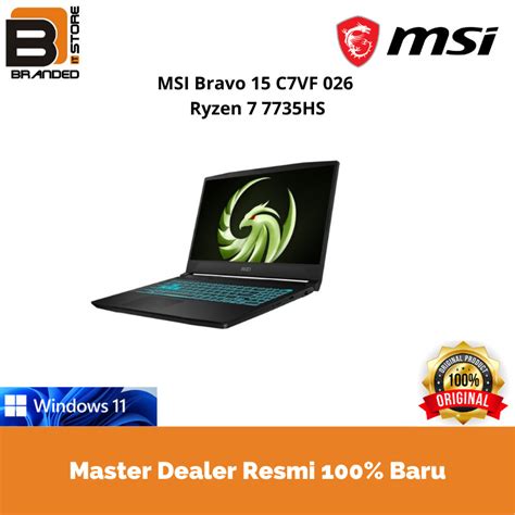 Jual Msi Bravo 15 C7vf 026 Ryzen 7 7735hs16gb512gb Ssdrtx4060 8gb