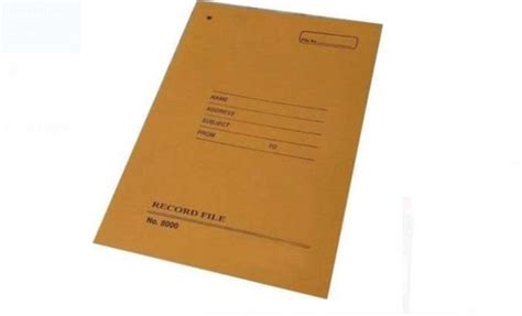 Yellow Rectangular A4 Size Paper Office File Folder At Best Price In