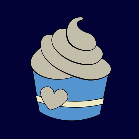 달콤한 크림과 밝은 다채로운 벡터와 컵 케 익 Ai Eps Uidownload