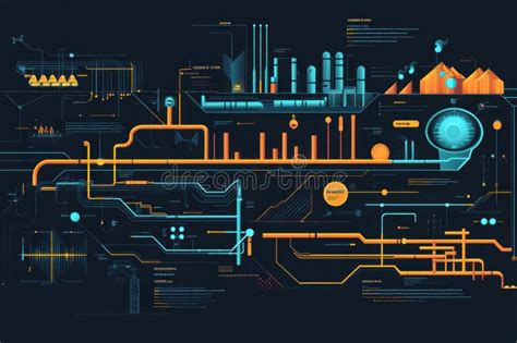Infographic Illustrating Gas Pipeline Infrastructure And Flow Dynamics In Energy Distribution