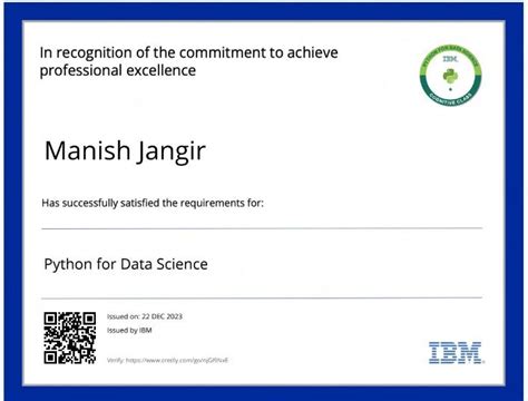 Manish Jangir On Linkedin Ibm Certification Datascience Machinelearning Analytics Techskills