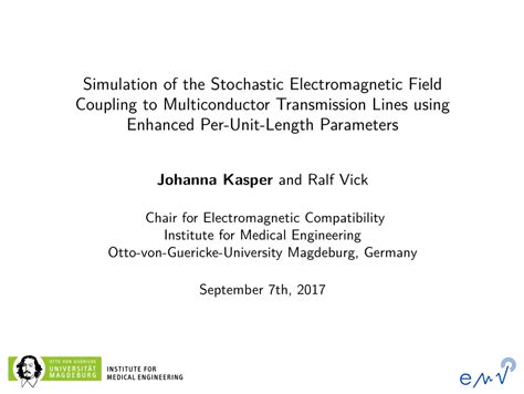 Pdf Presentation Simulation Of The Stochastic Electromagnetic Field Coupling To