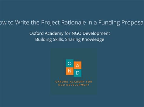 How To Write The Project Rationale In A Proposal Oxford Academy