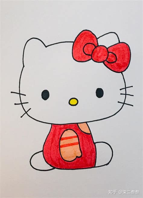 每天一张简笔画 Hello Kitty（内含详细步骤） 知乎