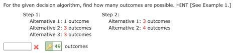 Solved For The Given Decision Algorithm Find How Many