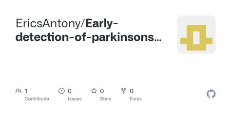 Github Ericsantony Early Detection Of Parkinsons Disease Using
