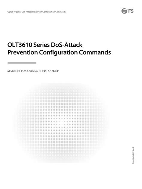 Olt3610 Series Dos Attack Prevention Configuration Commands Pdf