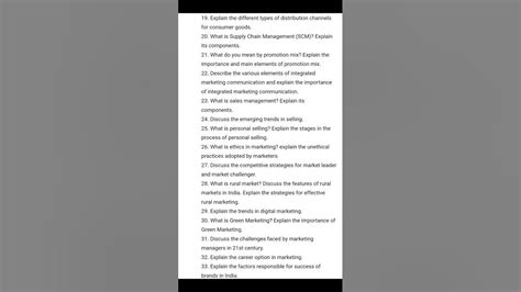 Tybcom Sem 5 Commerce V Marketing Question Bank For Nov 2022exam Most Imp Questions