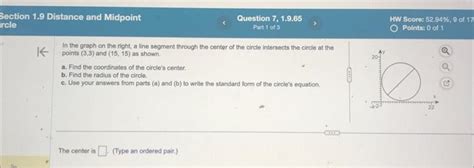 Solved In The Graph On The Right A Line Segment Through The