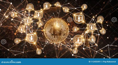Bitcoin E Cryptocurrency With Wings Flies On Blue Technological