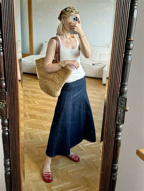 Джинсовая юбка макси эстетика Outfits Clothes How To Wear