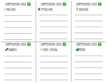 Comprehension Check Exit Ticket By Courtney Flores TPT