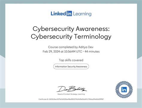Aditya Dev On Linkedin Completed Cybersecurity Awareness Tata