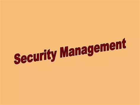 PPT Security Management PowerPoint Presentation Free Download ID 564451