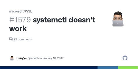Systemctl Doesnt Work · Issue 1579 · Microsoftwsl · Github