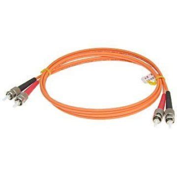 PATCH CORD FIBRA OPTICA MULTIMODO ST ST 1MT DUPLO 62 5 125um PC 2ST 2ST MM62