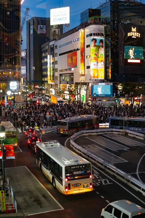거리 건너는 건축 경제 공공의 관광 광고 교차로 교통 군중 네온 다이나믹한 도시 도시 풍경 도시의 도심 도쿄 도쿄 대도시 라이프스타일 랜드