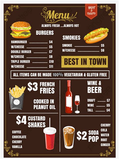 Menus Clipart