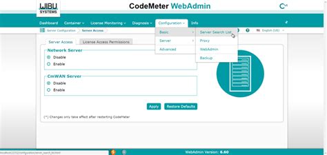 Client Codemeter Webadmin Configuration