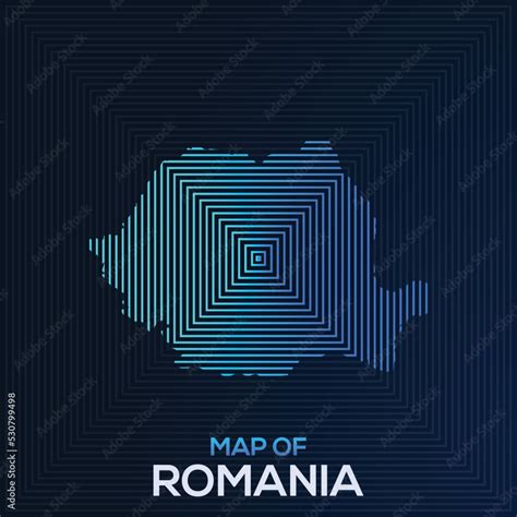 Modern Rectangular Map Of Romania Romania Vector Map Illustration The
