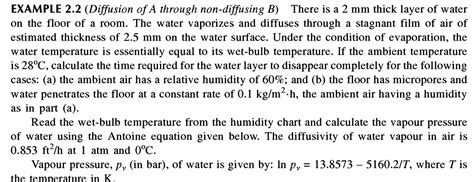Example 2 2 Diffusion Of A Through Non Diffusing B