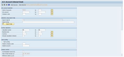 FF SAP Tcode Standard G L Account Interest Scale
