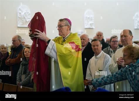 Bishop Denis Nulty Bishop Of Kildare And Leighlin Brings The Relic Of