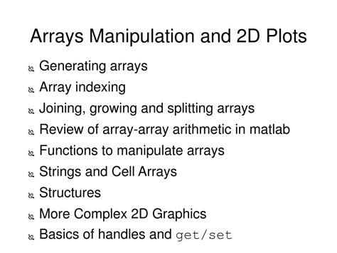 Ppt Arrays Manipulation And 2d Plots Powerpoint Presentation Free