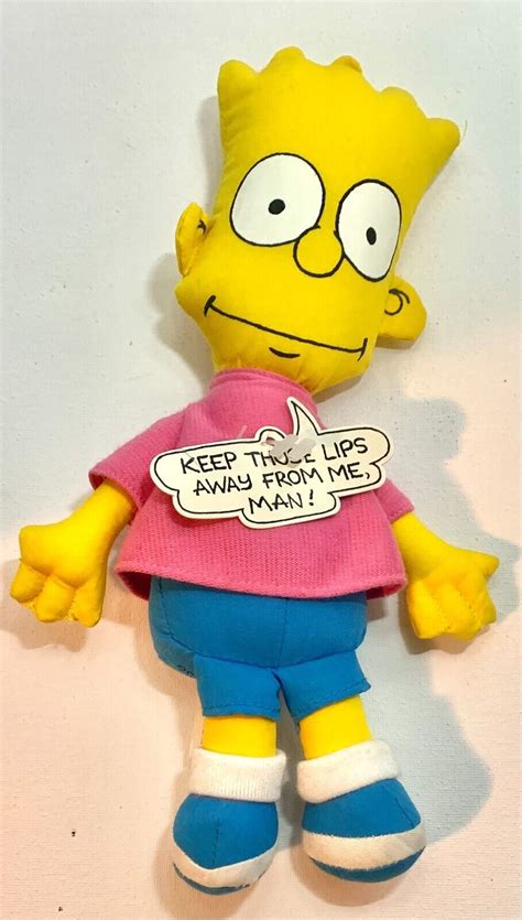Vintage Simpsons Bart Simpson Plush Body 10 Inch Tall 1990 Removable