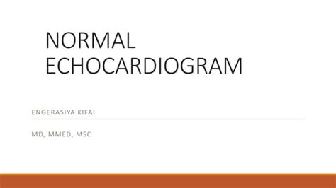 Normal Echocardiogram Based On Cardiac Studies Pdf