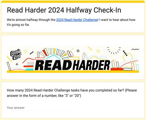 Read Harder 2024 Halfway Check In Survey