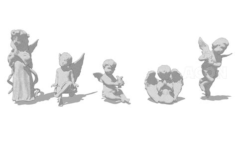 작품의 퀄리티를 높여주는 로우 폴리곤 조각상 모음 2