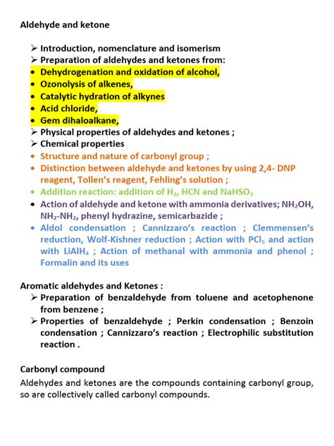 Carbonyl Compound 2 Pdf Aldehyde Ketone