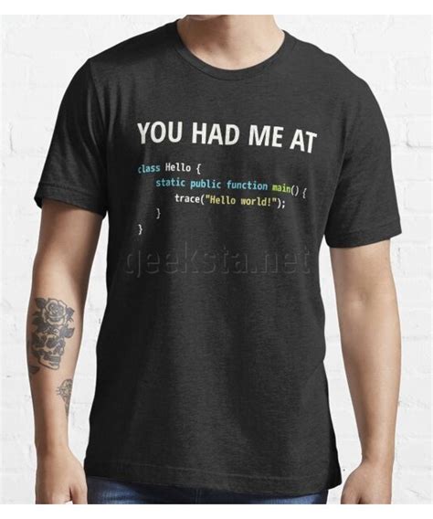 You Had Me At Hello World Haxe Programmer In Love Design Geeksta