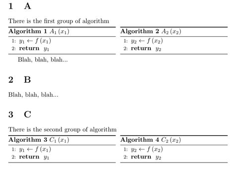 how to number the algorithms some algorithms are put in a group