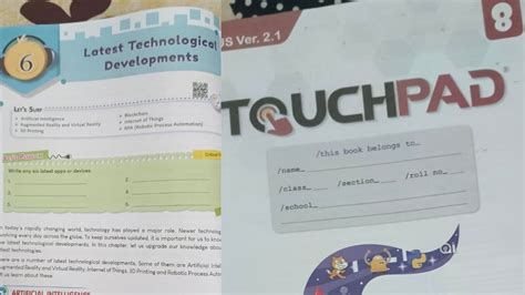 Touchpad Class 8 Chapter 6 Latest Technological Developments Touchpad Class8 Computerscience