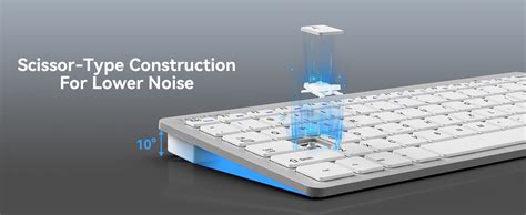 Tecknet Wireless Keyboard And Mouse Combo Mini Cordless Computer Keyboard And Mouse