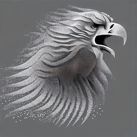 Premium Photo Particle Eagle Vector Illustration Composition