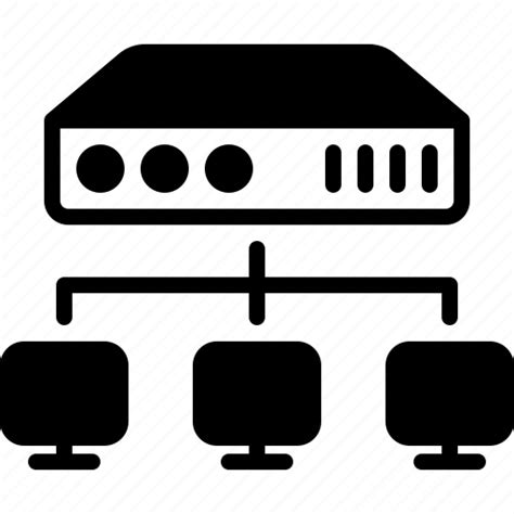 Hub Networking Connect Digitalization Wireless Transmission Router Icon Download On