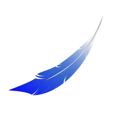 Premium Vector Blue Gradient Feather Vector Illustration