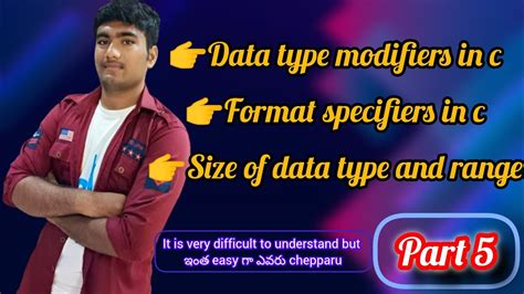 Data Type Modifiersformat Specifierssize And Range In Cఇంత Easy గా ఎవరు చెప్పరుviral