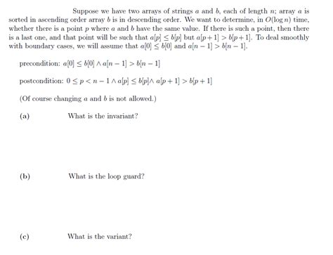 Solved Suppose We Have Two Arrays Of Strings A And B Each Chegg