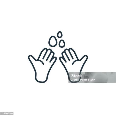 손 세척 벡터 아이콘 손 세척 편집 가능한 스트로크 웹 및 모바일 앱 로고 인쇄 매체에 사용하기 위한 손 세척 선형 기호 얇은 선 그림 벡터 격리 된 윤곽선 도면입니다