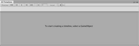 With No Gameobject Selected The Timeline Window Provides Instructions