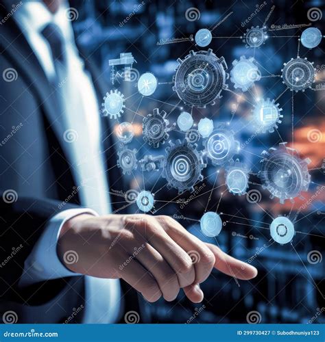 Businessman Enabling New Technologies Connecting To The Internet Things Iot Engineering The